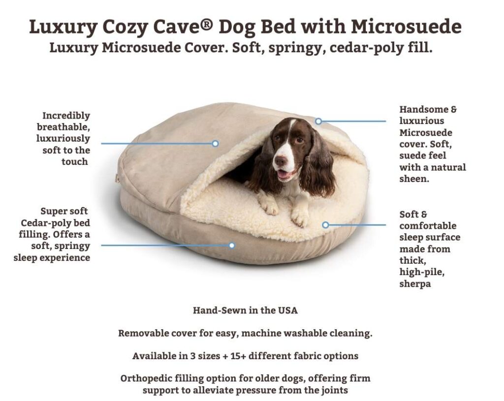 Snoozer Luxury Cozy Cave® Dog Bed | Microsuede Covered Bed