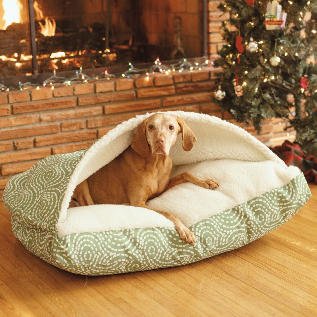 Luxury Cozy Cave® Rectangle Dog Bed | Holiday | Snoozer Pets