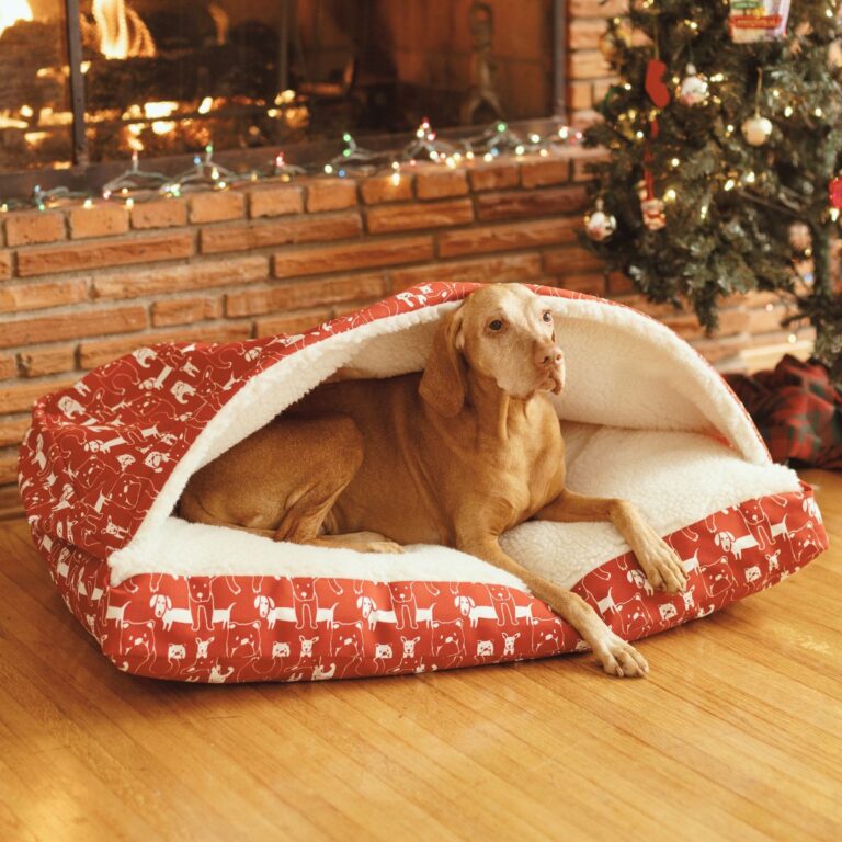 Luxury Cozy Cave® Rectangle Dog Bed | Holiday | Snoozer Pets